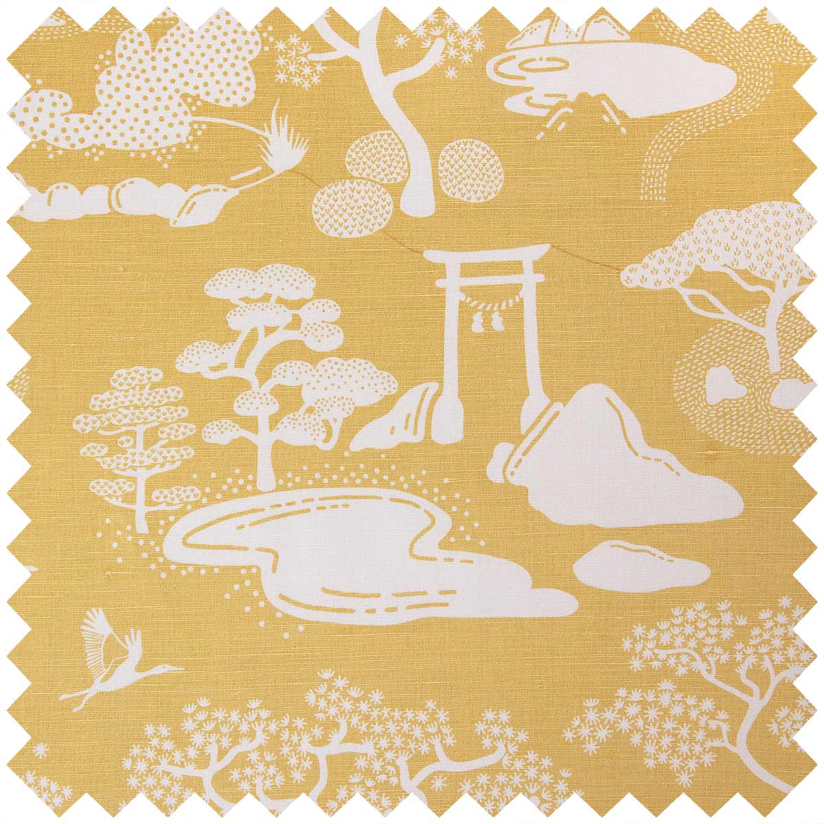 Yellow Zen Onsen Garden Fabric – Safomasi